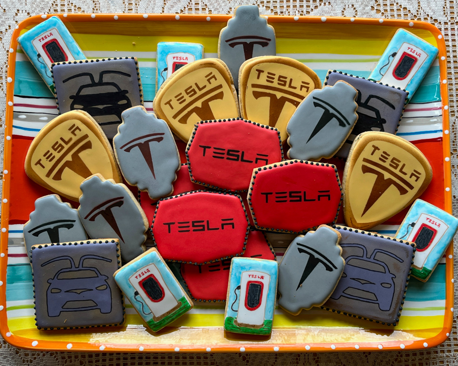 STENCIL FUN: A TESLA COOKIE SET – For the Love of Cookies