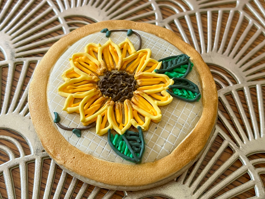 EMBROIDERY SUNFLOWER COOKIES – For the Love of Cookies